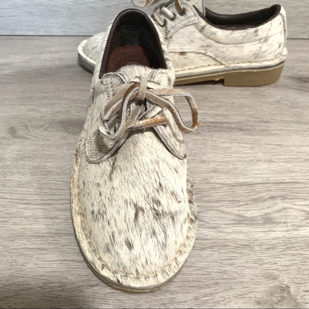 New Uwezo Calf Hair Desert Lace Up Oxford Shoe - Gem